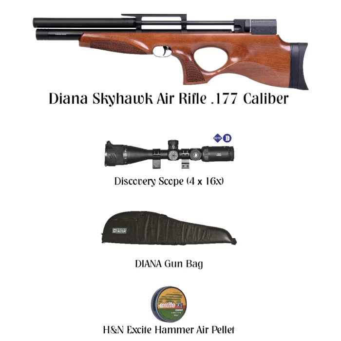 Buy Diana Skyhawk Bullpup PCP Airgun .177Cal - Wooden Combo @ ₹94,000.00